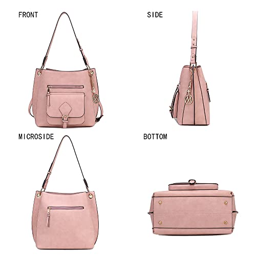 MKF Fashion Hobo Bag for Women β PU Leather Top Handle Handbag Purse β Crossbody Shoulder Strap Lady Pocketbook Ivette Navy