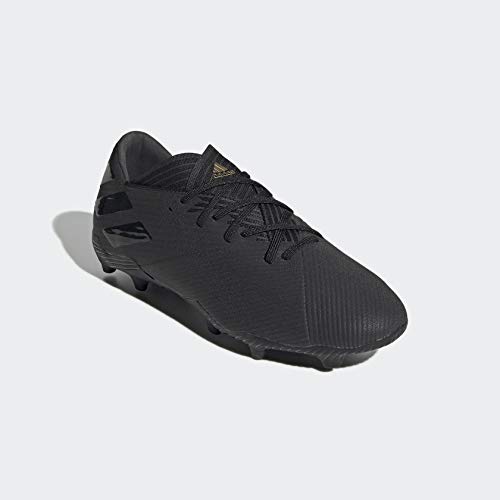adidas Men's Nemeziz 19.2 Firm Ground Boots Soccer Shoe, Black/Black/Utility Black, 7 M US