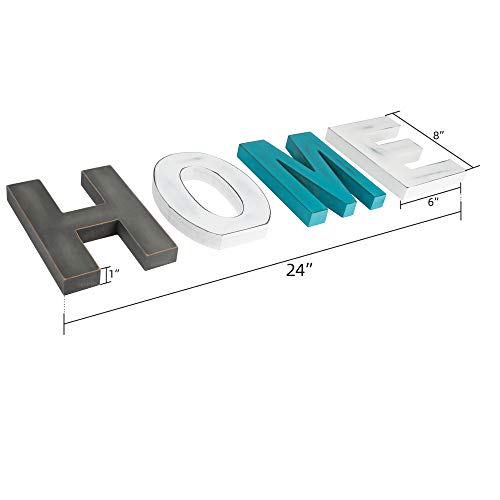 Solution4Patio Wooden Home Signs with Back Hanging Holes, Freestanding Cutout Words Table Centerpiece, Rustic HOME Letters for Living Room, Home Decor #D305A00