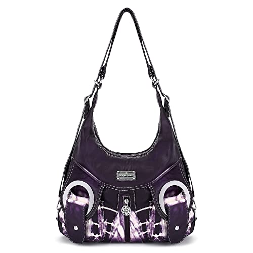 Angel Kiss Purse Women Hobo Handbag Fashion Roomy Crossbody Shoulder Bag Ladies Top Handle Handbag Washed PU Leather