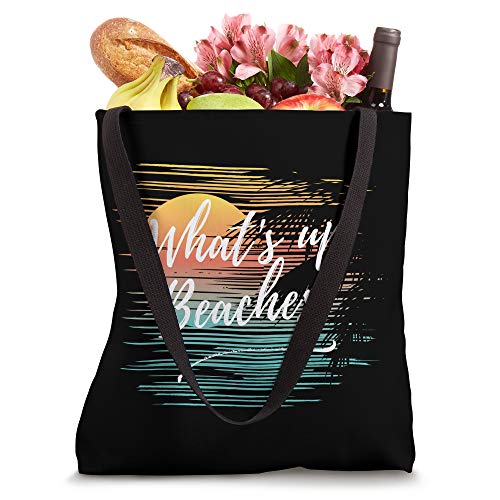 What's Up Beaches? Sassy Attitude Funny Joke Retro Fun Beach Tote Bag