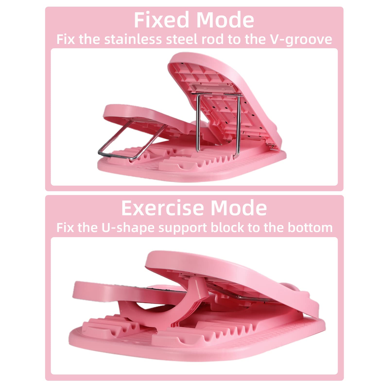 Office Footrests for Under Desk Massage Adjustable Height Portable Foot Massager with Ergonomic Non-Slip Surface Foot Exercise at Home Tilt Angle Adjustment Foot Stool at Work or Gaming Foot Rest