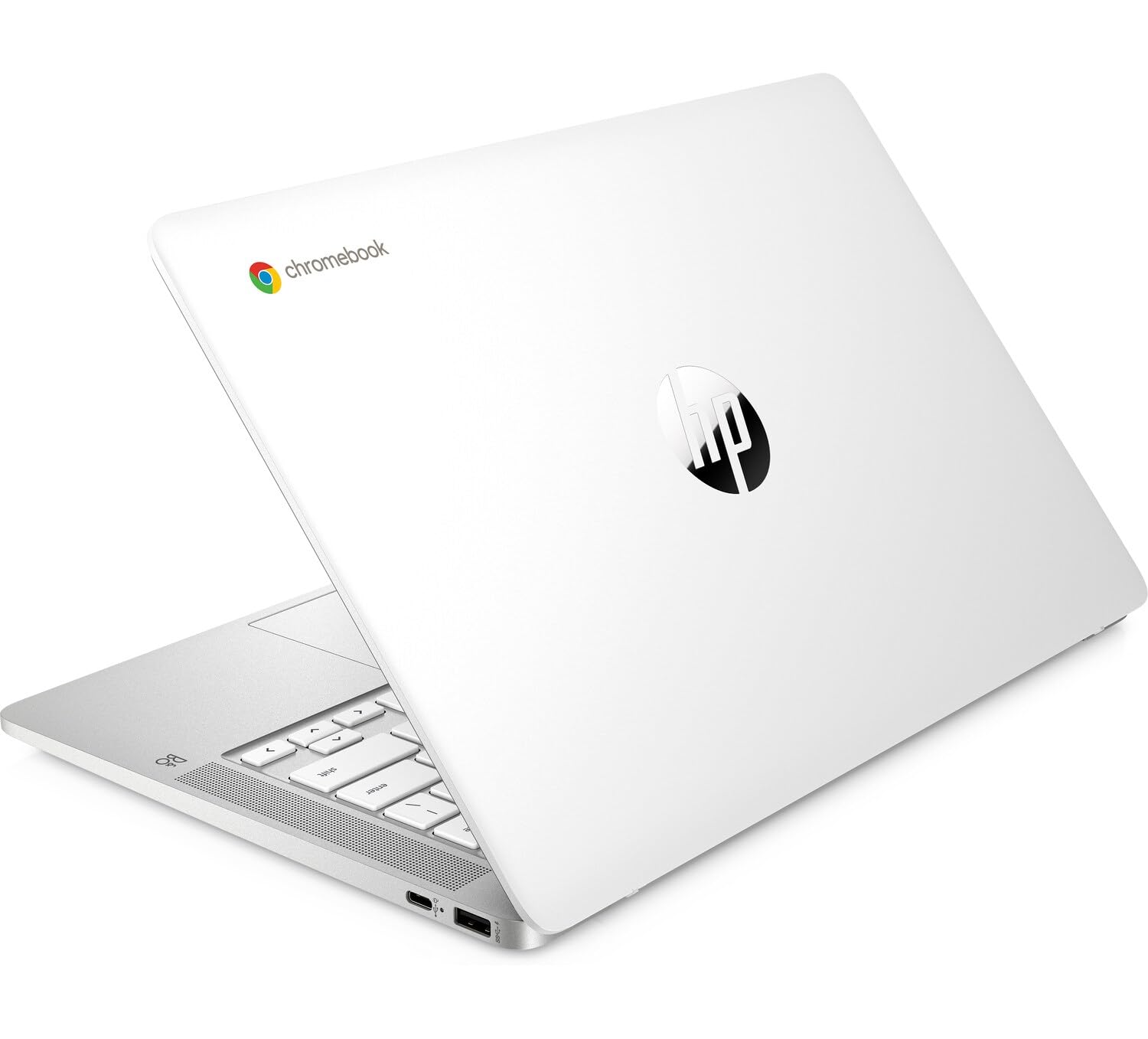 HP Chromebook 14a-na0122od 14" Intel Pentium Silver N5030 4 GB Memory; 64 GB eMMC Storage Chrome OS Ceramic White(Renewed)