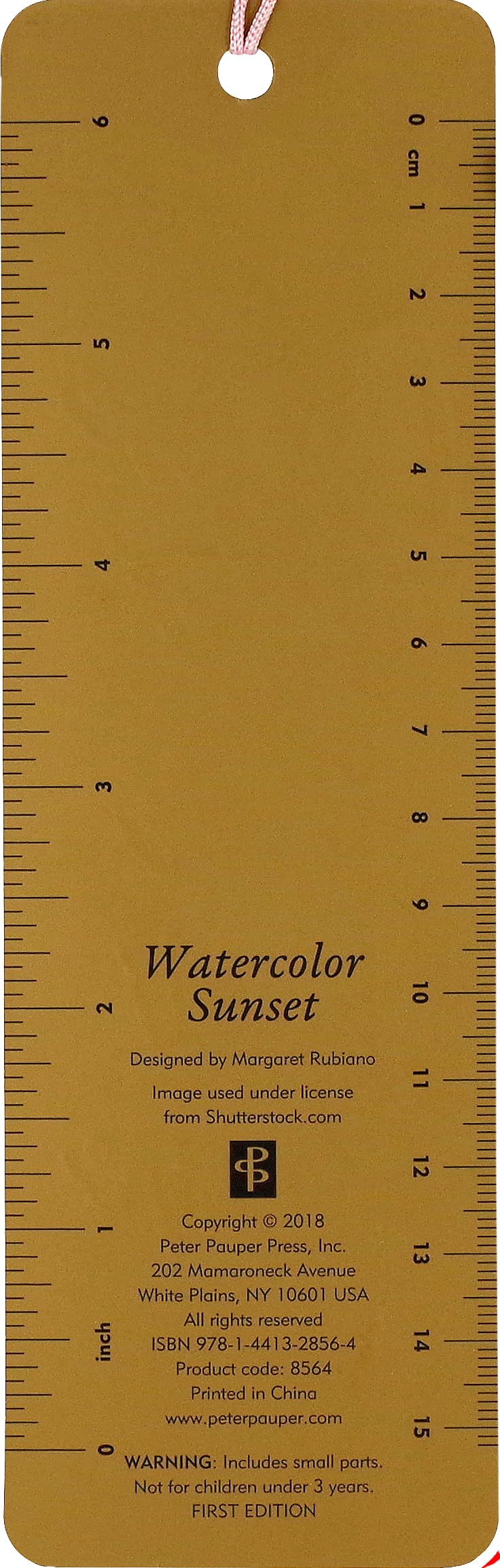 Watercolor Sunset Beaded Bookmark