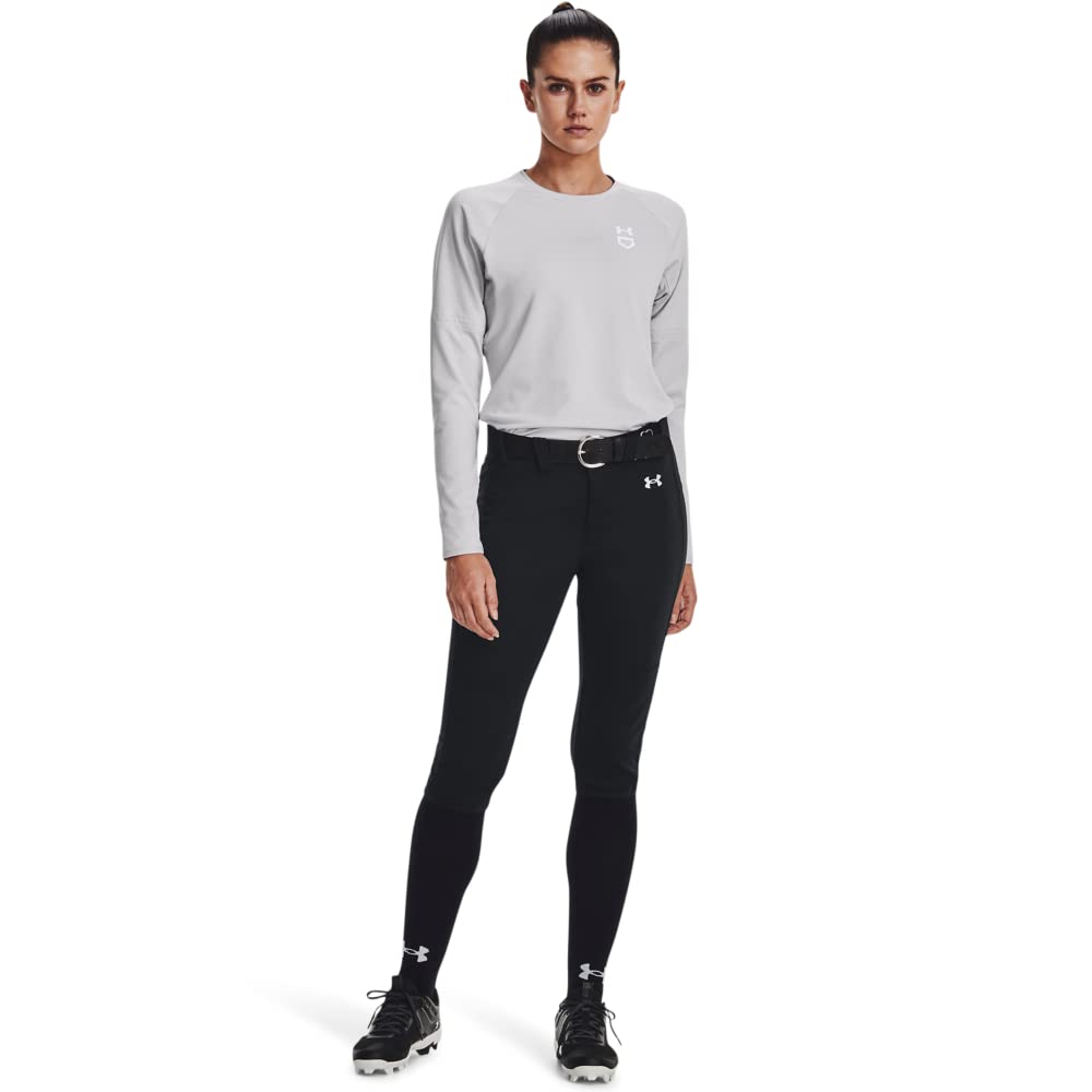 Under Armour Womens Utility Softball Pants 22, (001) Black / / White, Large