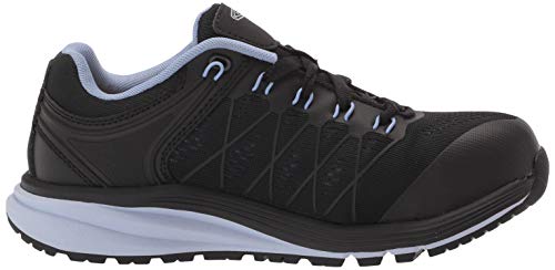 KEEN Utility Women's Vista Energy Low Height Sneakers Composite Toe Industrial Work Shoes, Hydrangea/Black, 5.5 Wide