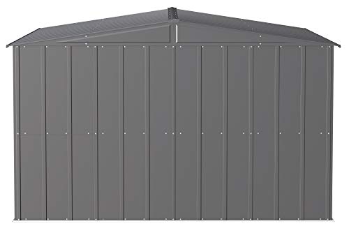 Arrow Shed Classic 10' x 12' Outdoor Padlockable Steel Storage Shed Building, Charcoal