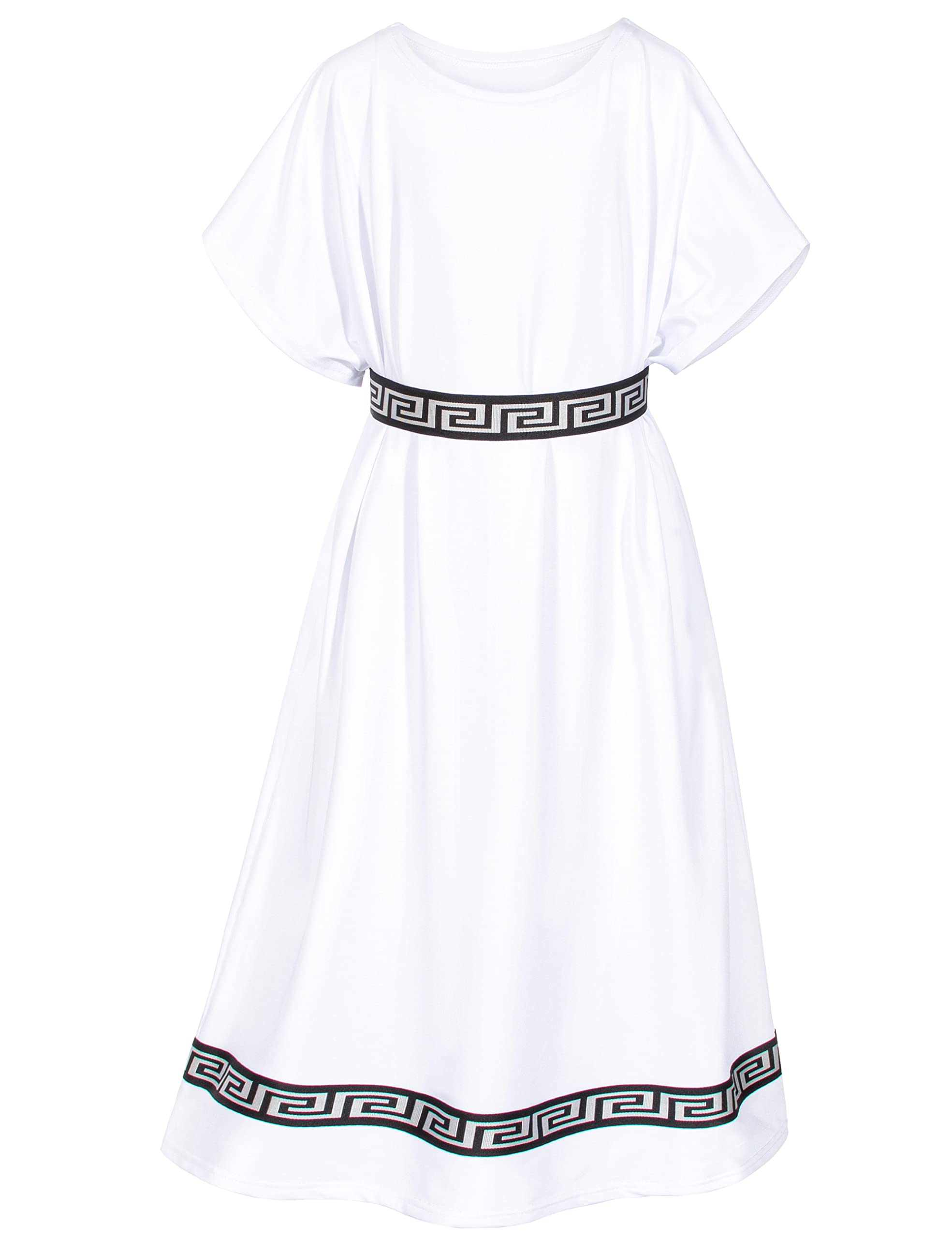 Kids Grecian Robe for Medieval times Olympic palace White Toga Costume 8-10 Years (140)