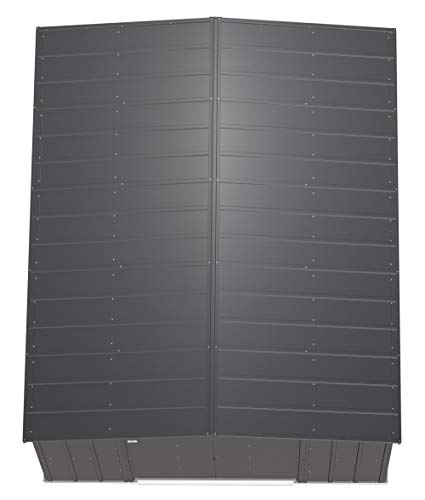 Arrow Shed Classic 10' x 12' Outdoor Padlockable Steel Storage Shed Building, Charcoal