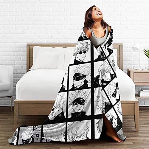 Gojo Satoru Soft and Comfortable Warm Fleece Blankets Beach Blanket Picnic Blankets Throw Blankets (60"x50")