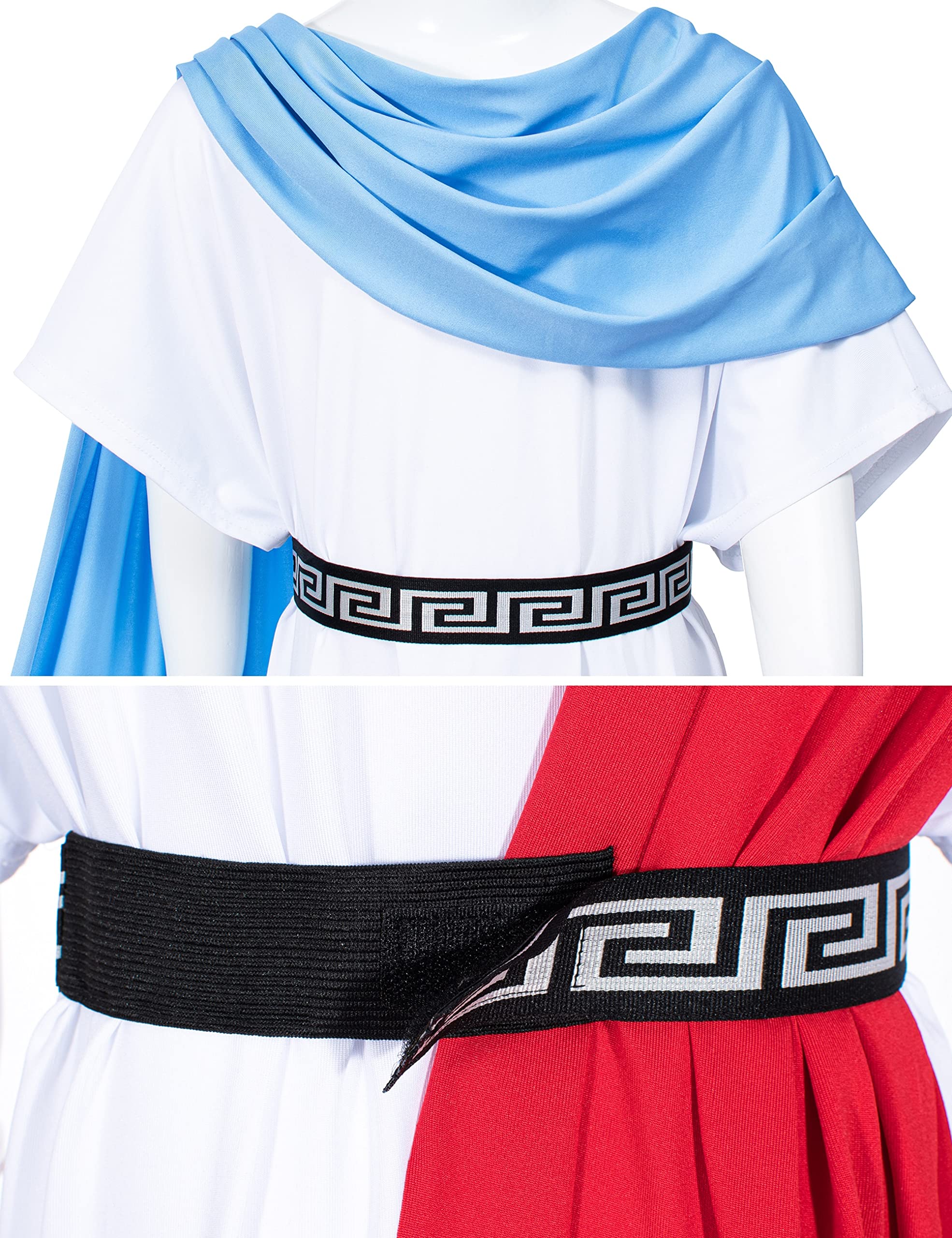 Kids Grecian Robe for Medieval times Olympic palace White Toga Costume 8-10 Years (140)