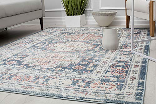 Rugs America Gallagher Collection GL55C Prussian Sundara Transitional Vintage Area Rug 8' x 10'