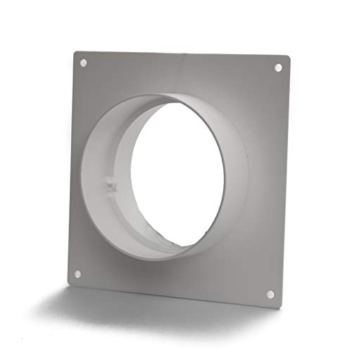 Vent Systems 4" inch Air Vent Duct Connector Flange Straight Ventilation Pipe Plastic Ducting Connector Plate For Cooling Heating Ventilation System HVAC 4" inch - Pack of (1)