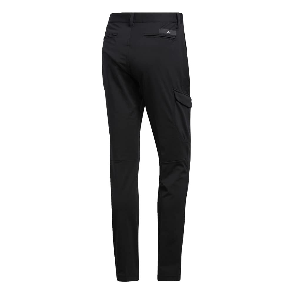 adidas Golf Men's Recycled Polyester Warp Knit Cargo Pant, Black, 3334