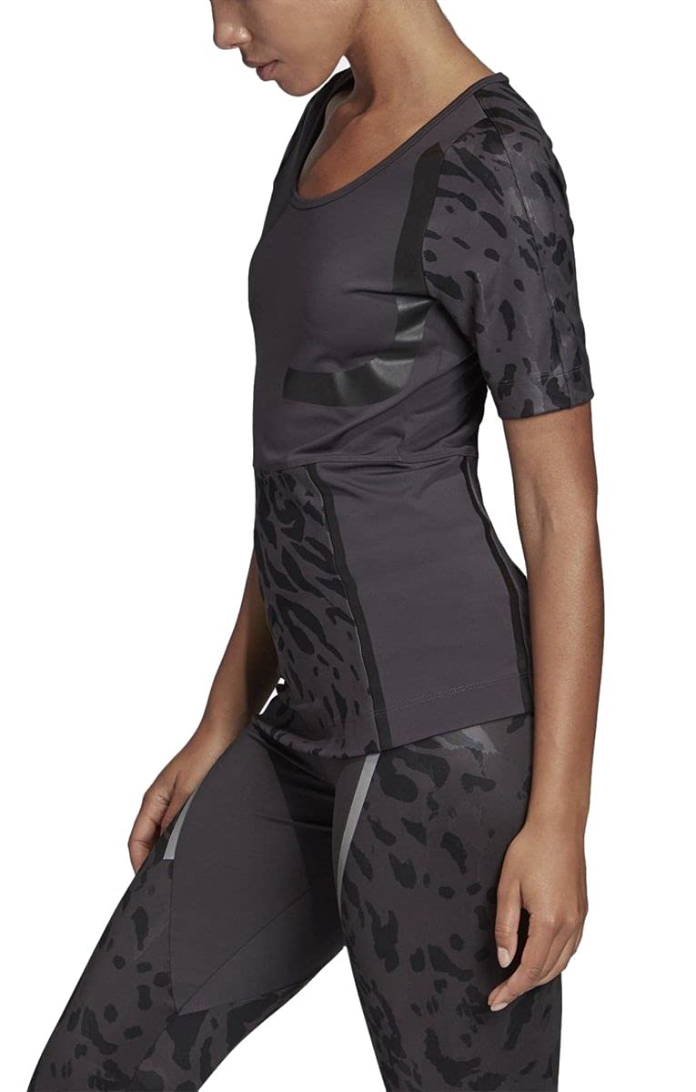 ADIDAS by Stella McCartney Women's Run TEE, Utility Black (as1, Alpha, xx_s, Regular, Regular)