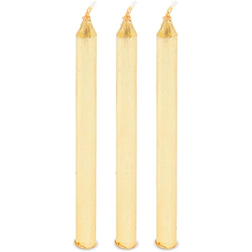 Pineapple Cake Toppers, Thin Candles, Birthday Party Supplies (Gold, 30 Pieces)
