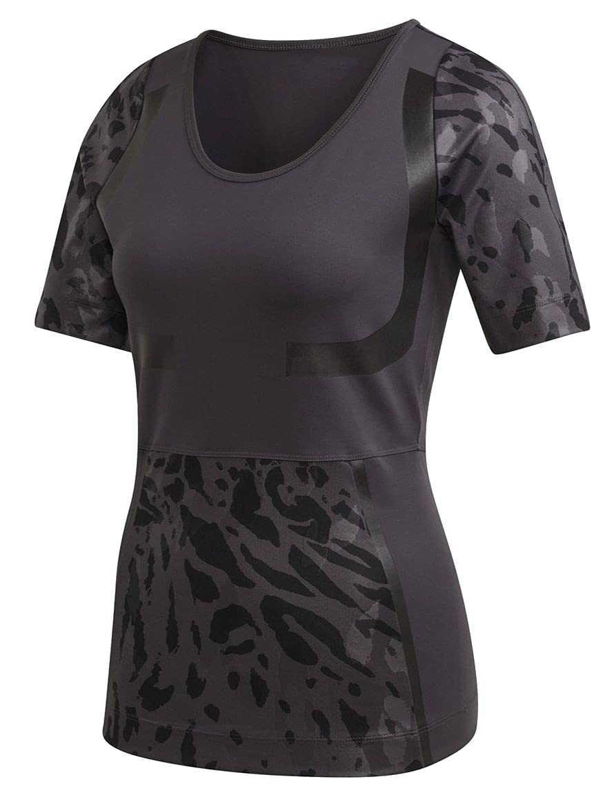 ADIDAS by Stella McCartney Women's Run TEE, Utility Black (as1, Alpha, xx_s, Regular, Regular)