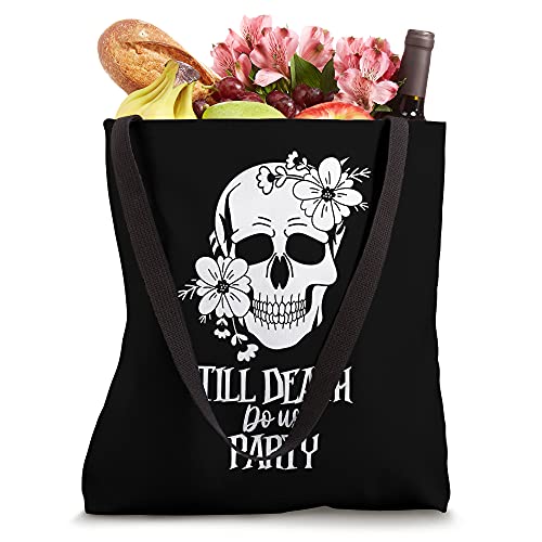 Bride or Die Skull Halloween Gothic Style Bachelorette Party Tote Bag