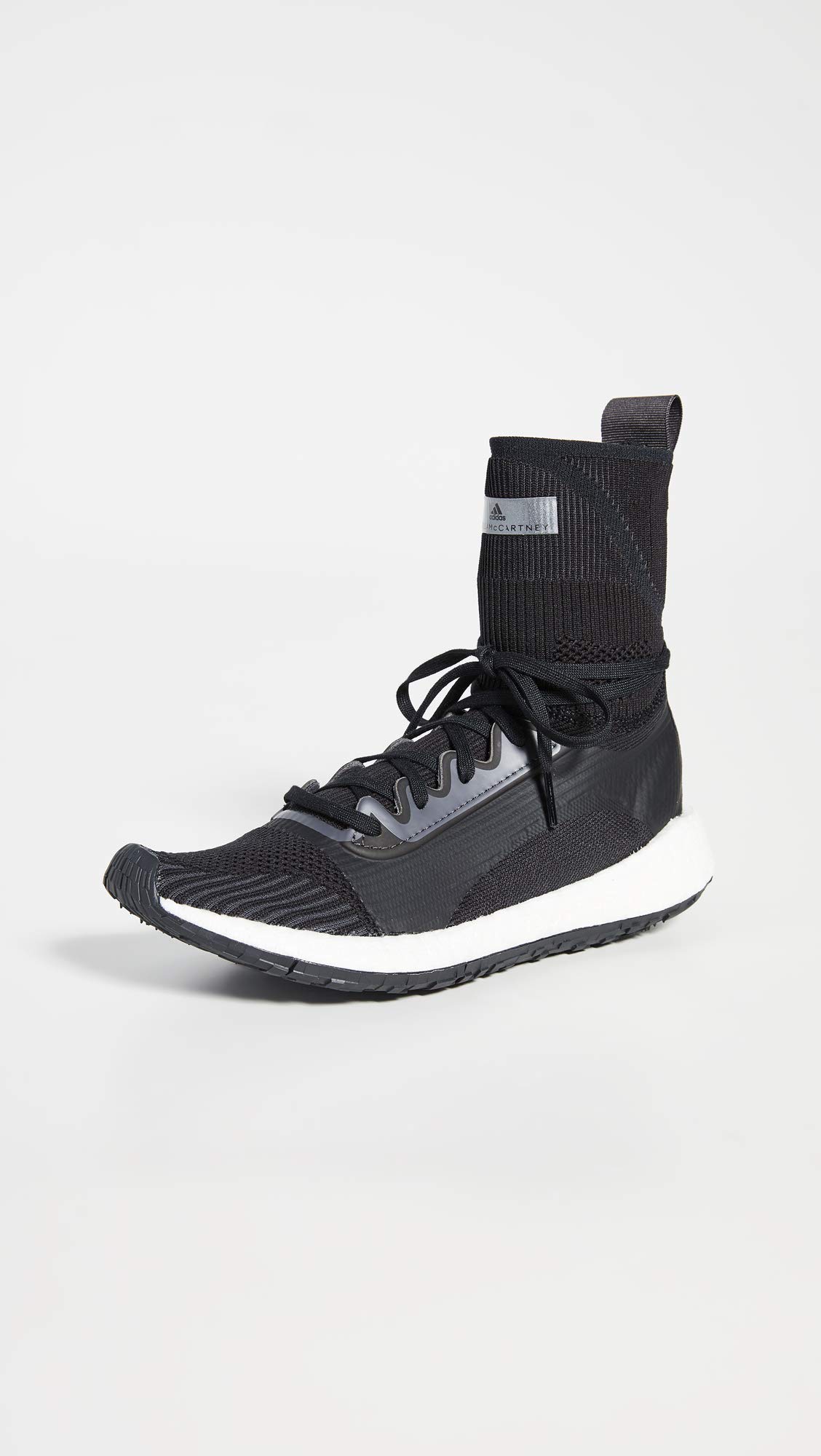 adidas by Stella McCartney Women's Ultraboost HD S. Sneakers, Black/White/Utility Black/Iron, 9.5 Medium US