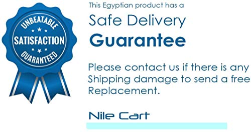 NileCart Egyptian Perfume Bottles Wholesale Set Of 6 Size 2” (5 cm) mouth-blown with handmade golden Egyptian decoration for Perfumes & Essential Oils