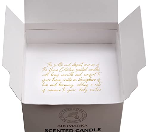 Scented Candle Vanilla Kiss - Aromatherapy Candle - Soywax Candle with Vanilla Extract - Up to 45 Hours Burn Time - Glass Candle Gift - Home Scented Candles - Luxury and Sensual Soy Wax Candle