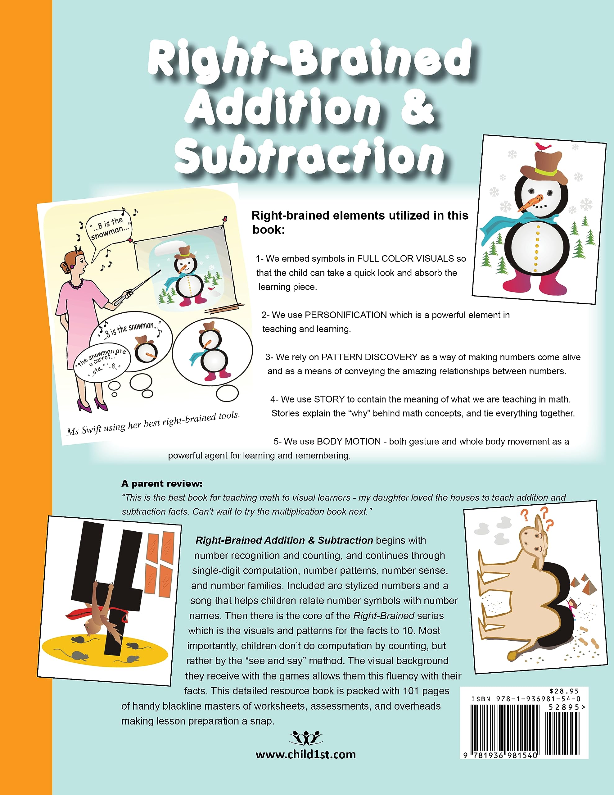 Right-Brained Addition & Subtraction Book and Games