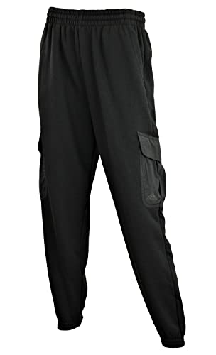 adidas Women's Utility Fleece Jogger Pants, Black Medium