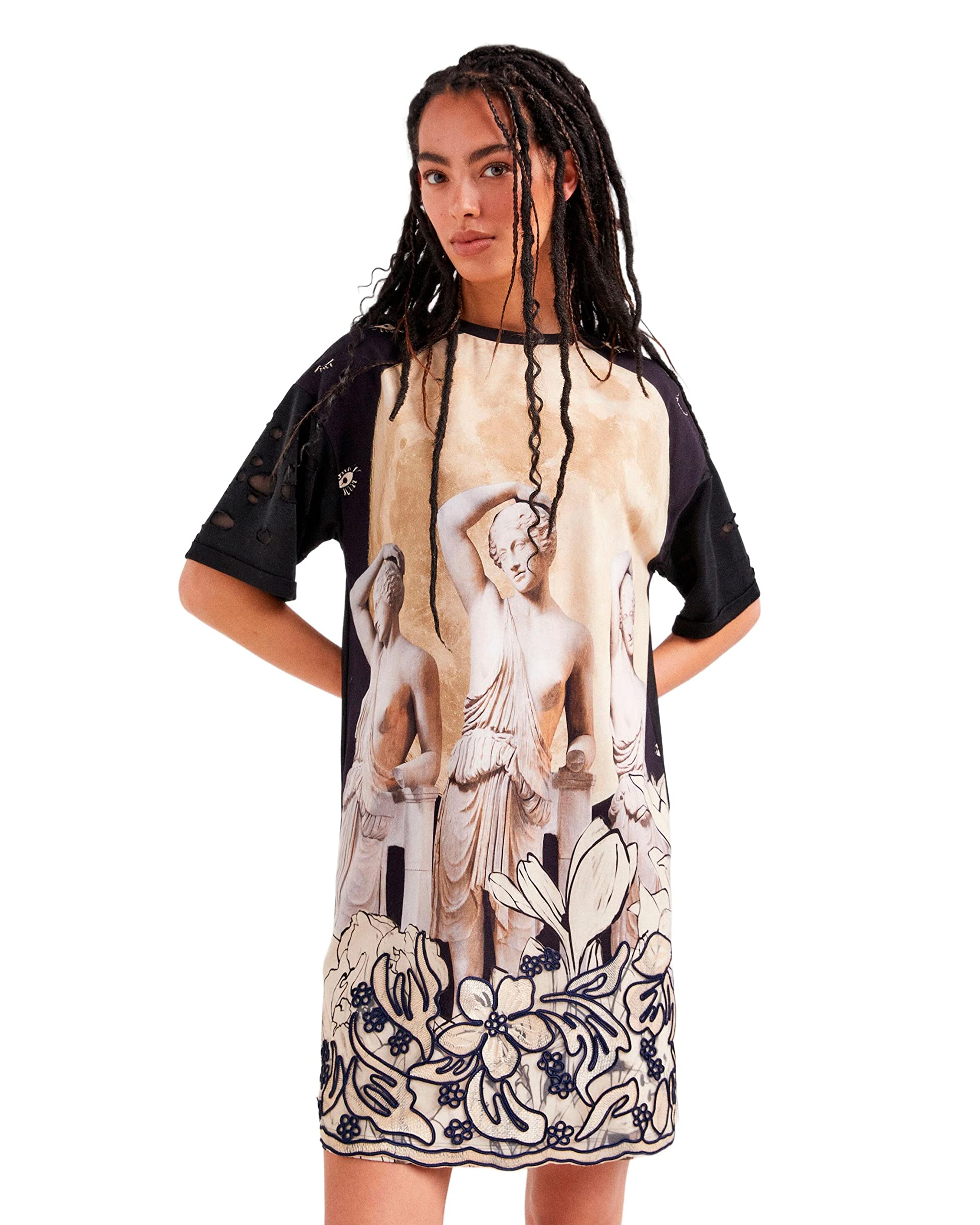 Desigual woMens Casual Dress, Black, Medium US