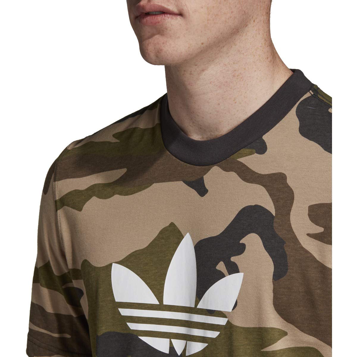 adidas Originals Men's Trefoil Tee, Multi/Utility Black, Medium