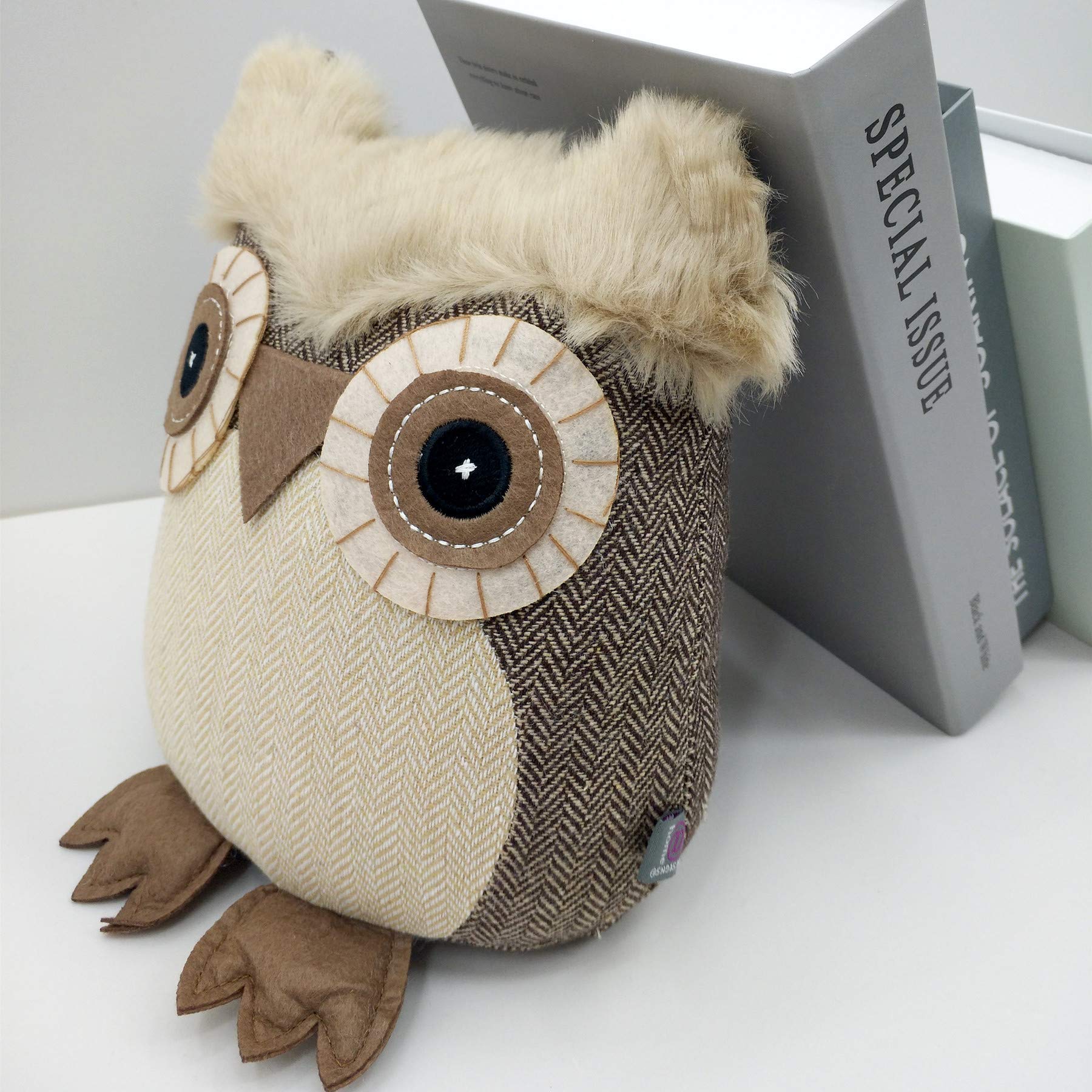 Fabric Animal Door Stopper Gifts for Mom Decorative Doorstops Book Stopper Wall Protectors Anti Collision Cute Owl