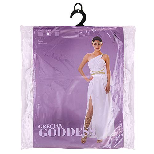 Grecian Goddess Women’s Halloween Costume - White Greek Dress (X-Large)