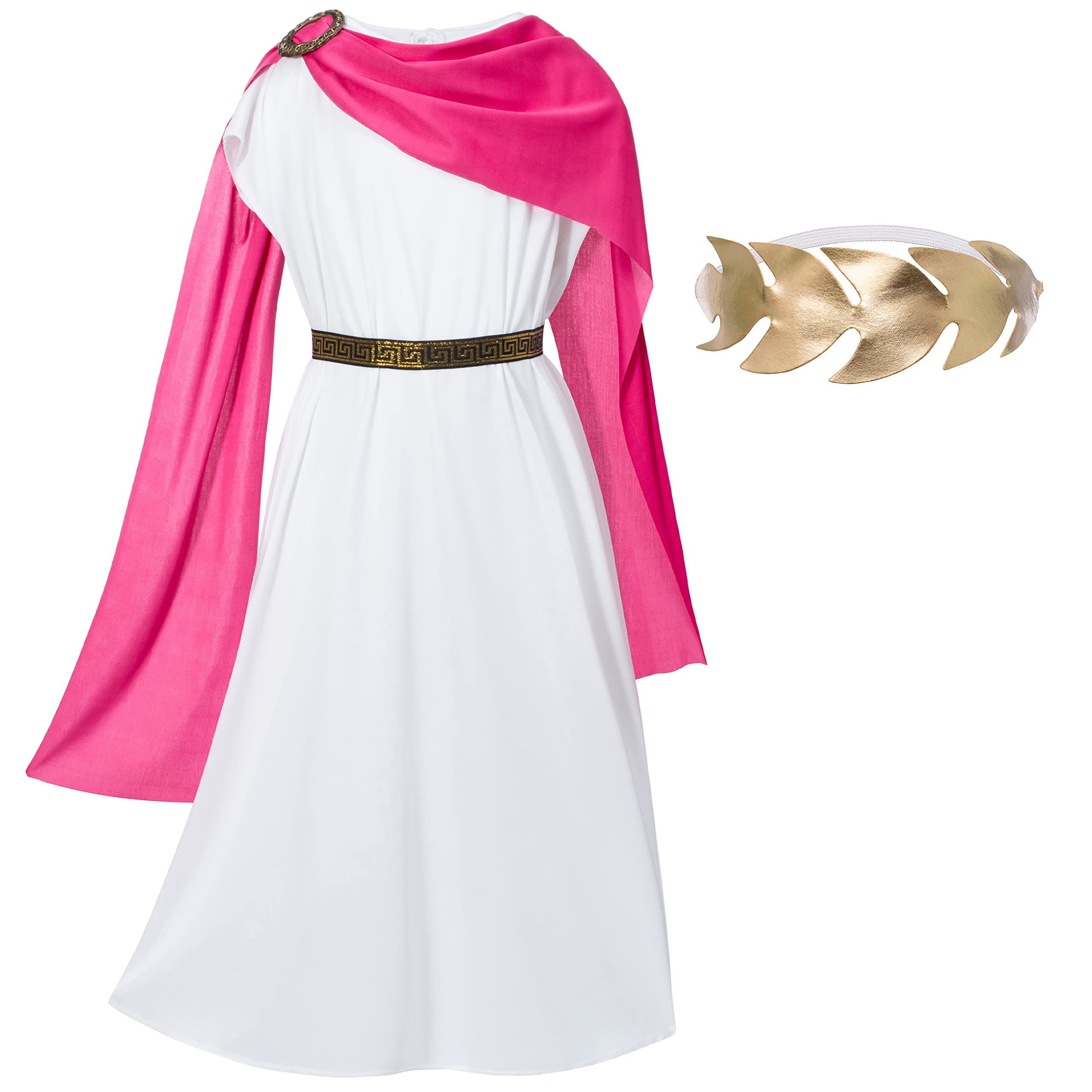 TOGROP Greek Toga Costume for Kids Girls Ancient Greece Mythos Philosopher Rome Nobility Cosplay 2-7 Years