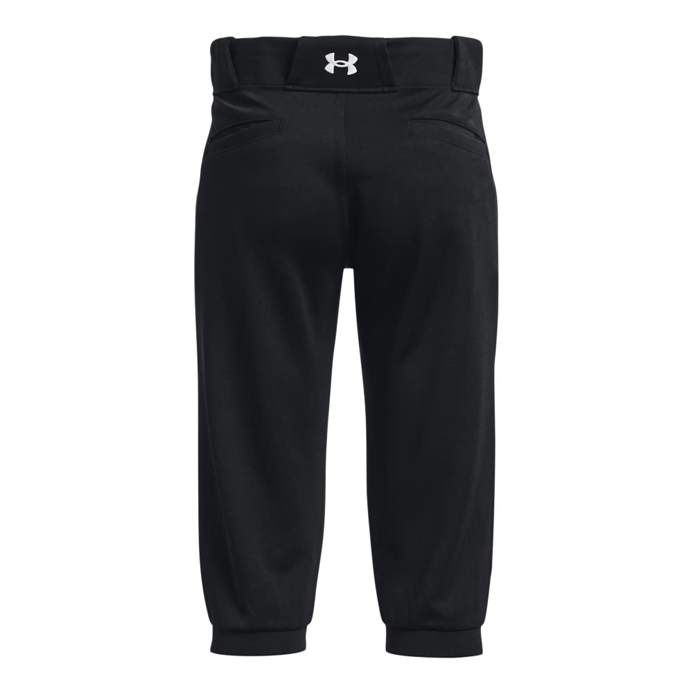 Under Armour Girls Utility Softball Pants 22, (001) Black / / White, Medium