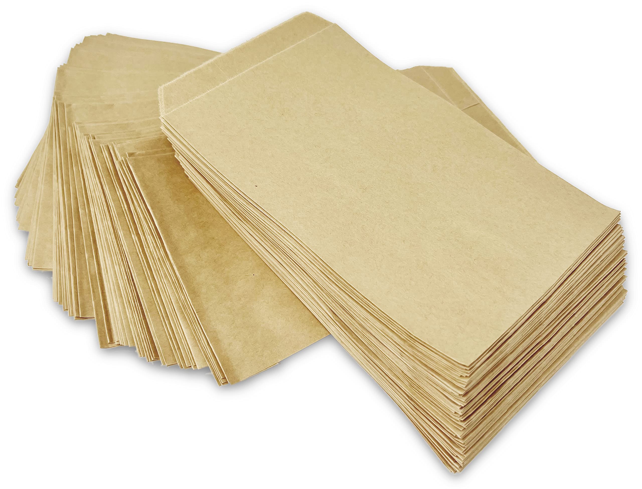 5"x7.5" - 200 Count - Flat Brown Kraft Paper Bags by Flexicore PackagingĀ®, Shopping, Mechandise, Party, Gift Bags