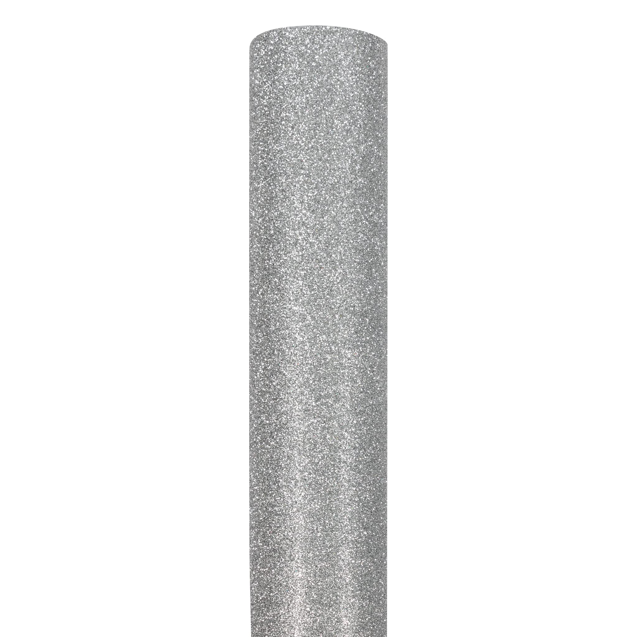 JAM PAPER Gift Wrap - Glitter Wrapping Paper - 25 Sq Ft - Silver Glitter - Roll Sold Individually