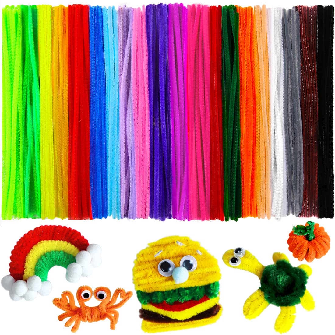 200psc 20colors, Pipe Cleaners, Chenille Stems, Pipe Cleaners for Crafts, Pipe Cleaner Crafts, Art and Craft Supplies,β¦