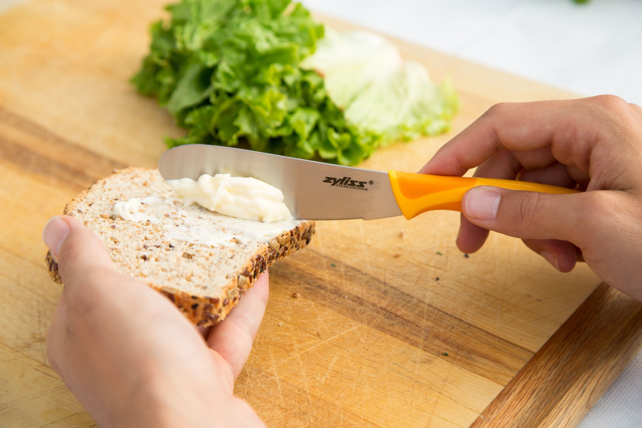 ZYLISS Sandwich Knife and Condiment Spreader, Orange
