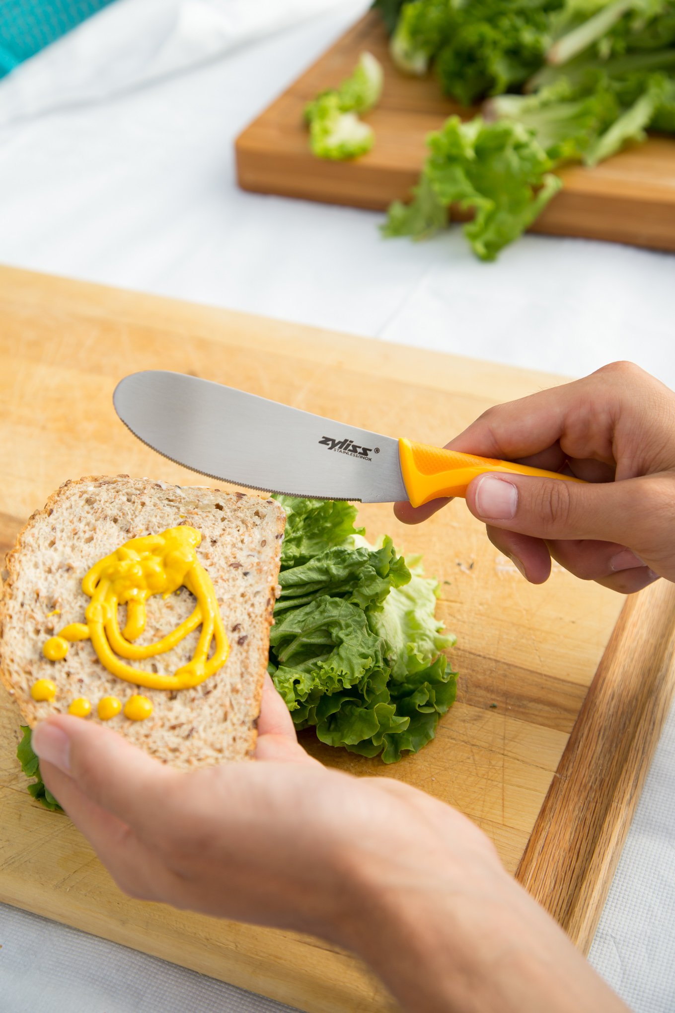 ZYLISS Sandwich Knife and Condiment Spreader, Orange