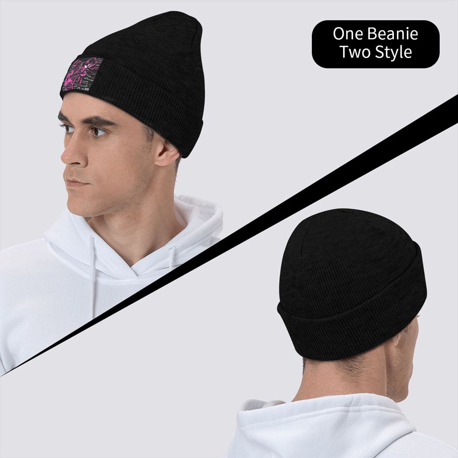 Knit Hat Cap Beanie Men Women Unisex Plain Warm Soft Skull Cap Black