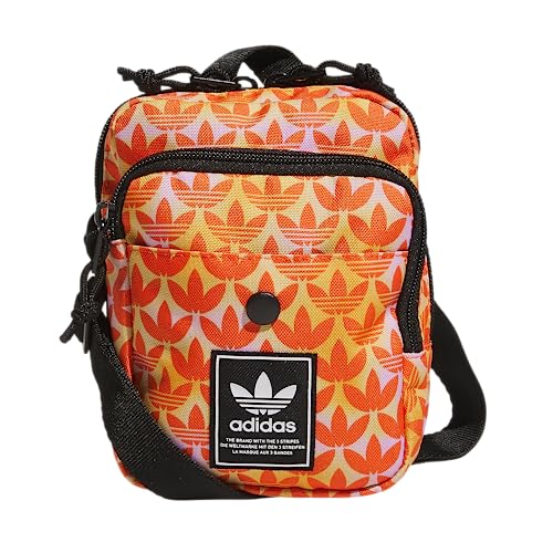 adidas Originals Utility Festival 3.0 Crossbody Bag, Gradient Monogram/Orange/Black, One Size