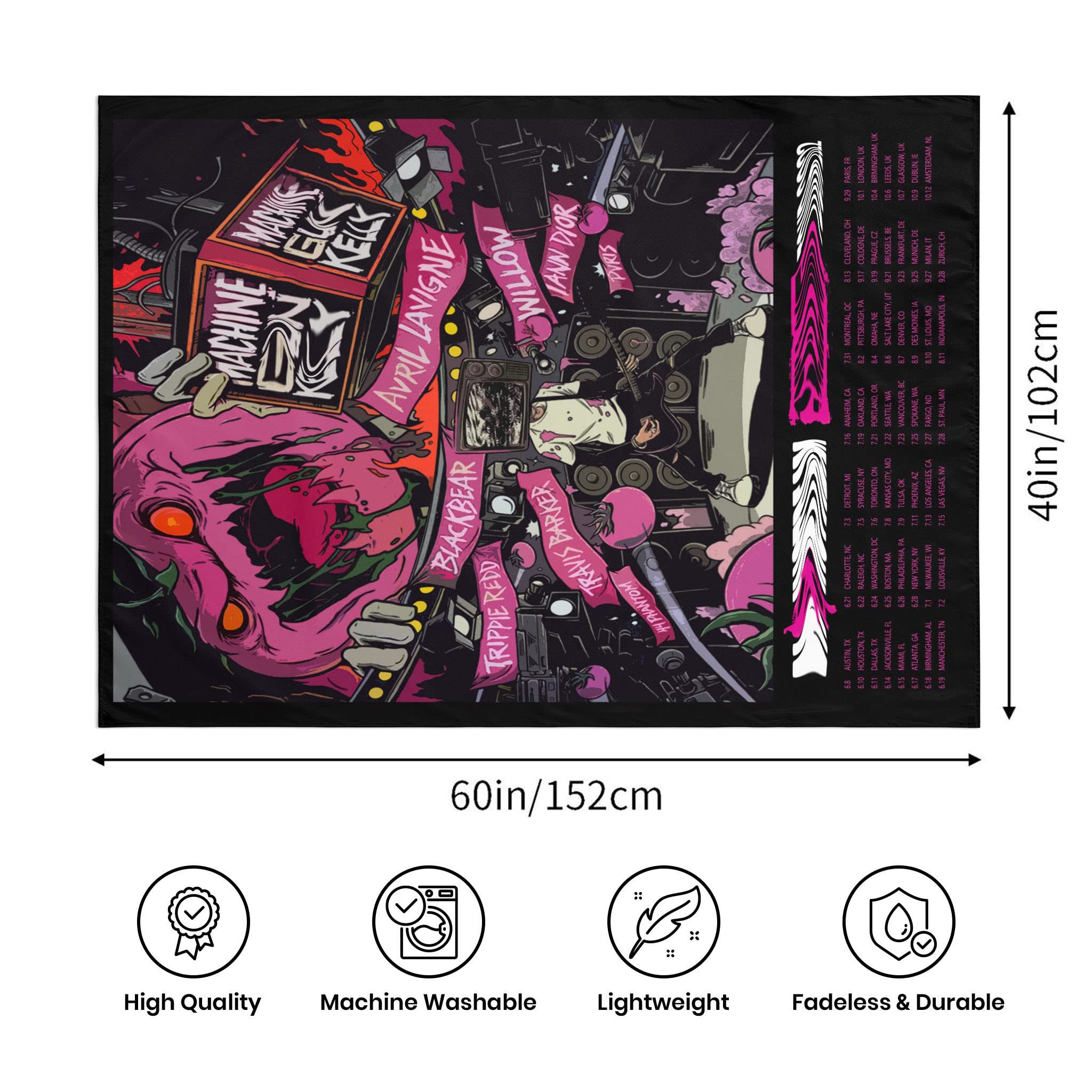 Zusvus Tapestry Wall Hanging Funny Rapper Tapestry Pop Home Decoration for Living Room Bedroom Dorm Decor 40"x60"
