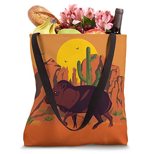 Peccary Javelina Animal Lover Southwestern Sonoran Desert Tote Bag