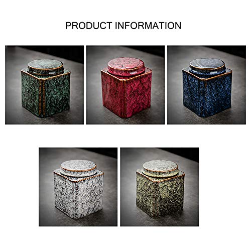 by Unbranded Keepsake Urns Ashes Ceramics, Small Urns For Human Ashes, Cremation Urns for Ashes Unique Handmade Products and Ashes Urn, Display Burial at Home or Office Decor (Blue)