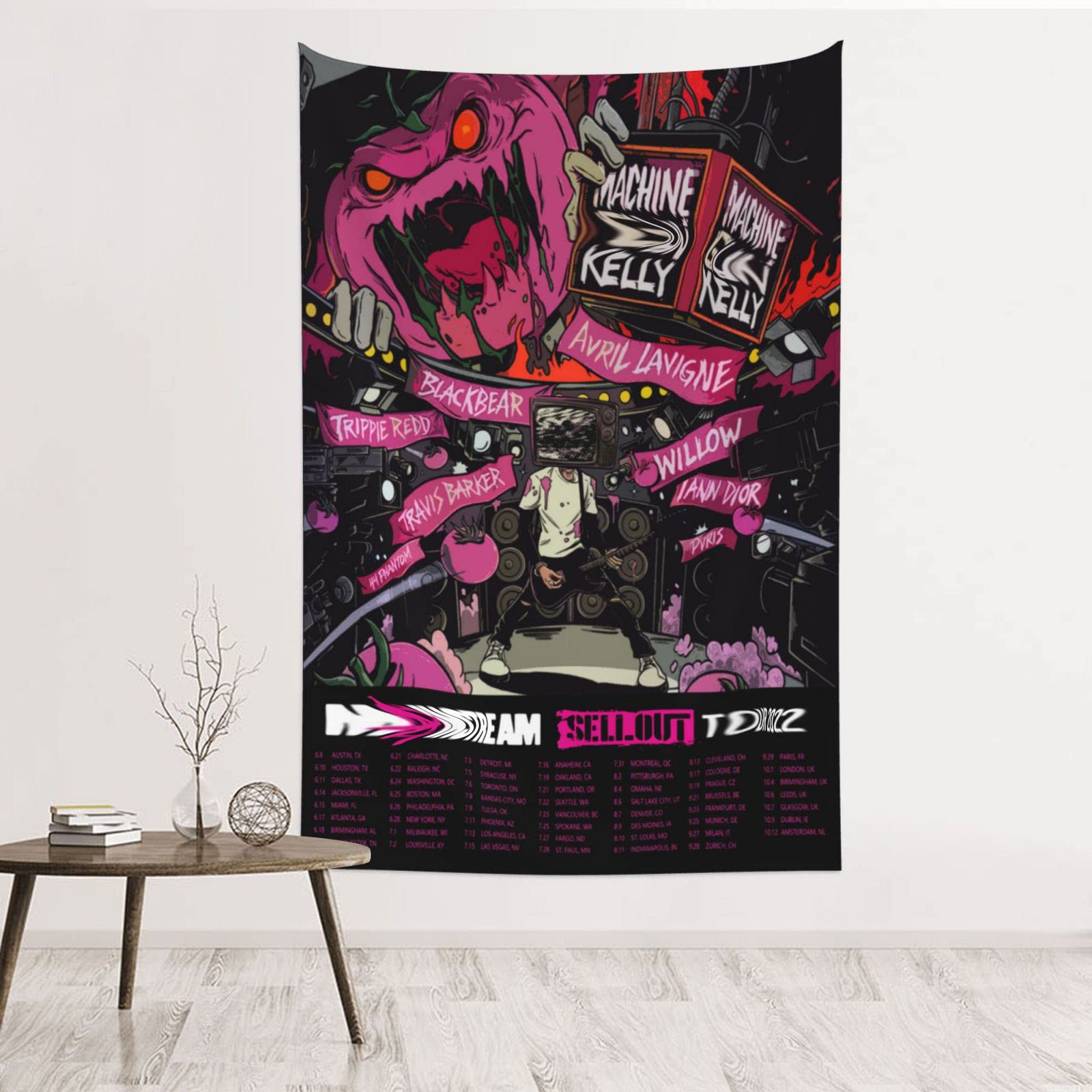 Zusvus Tapestry Wall Hanging Funny Rapper Tapestry Pop Home Decoration for Living Room Bedroom Dorm Decor 40"x60"