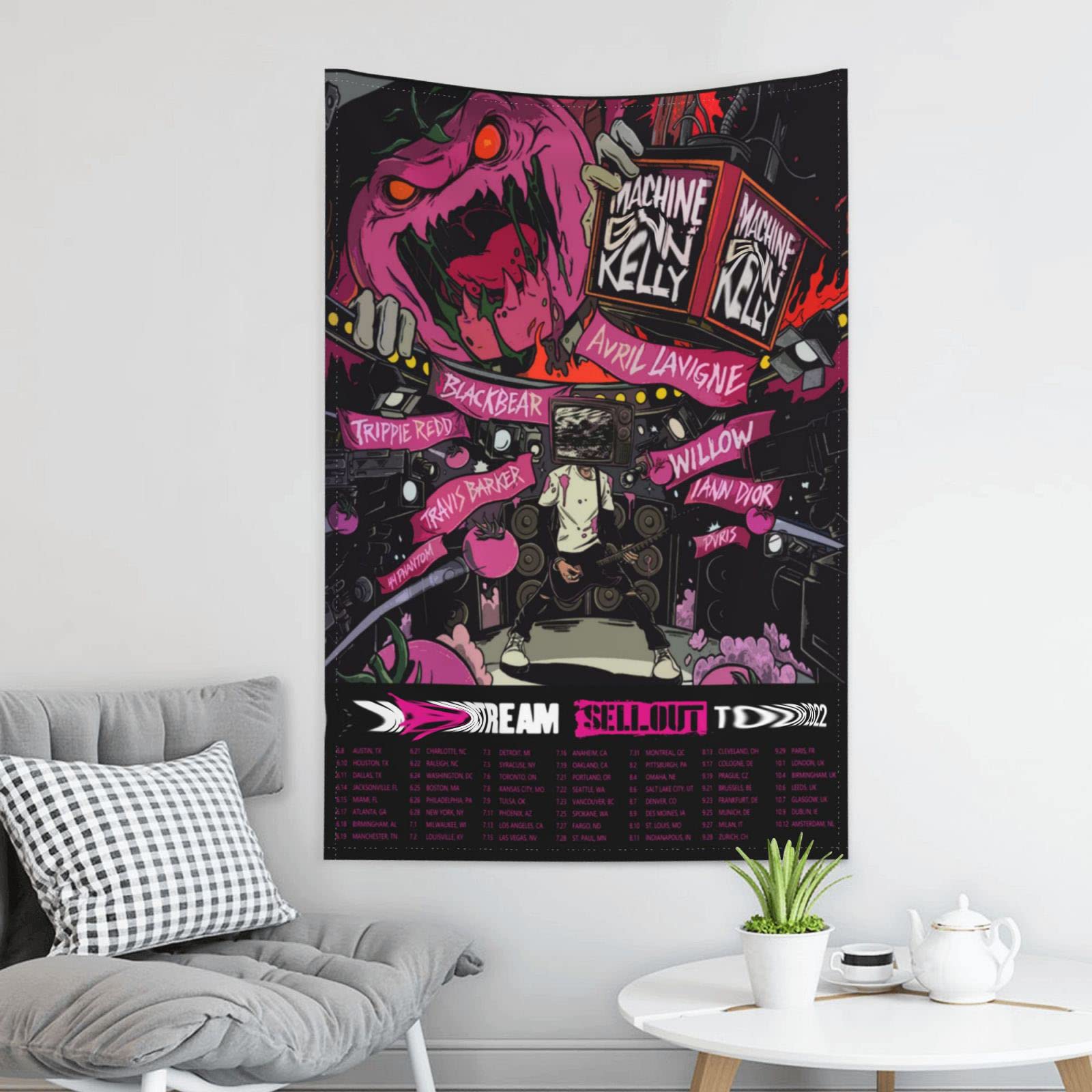 Zusvus Tapestry Wall Hanging Funny Rapper Tapestry Pop Home Decoration for Living Room Bedroom Dorm Decor 40"x60"