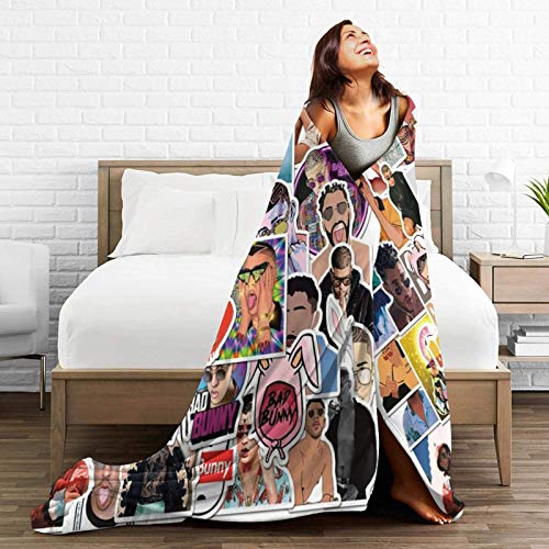 Sinorama Lightweight Luxury Throw Blanket Fannel Fleece Microfiber Plush Bed Blanket Super Soft Reserviber Blanket for All Season Bed Couch Sofa 3D Print Design 50×40 in