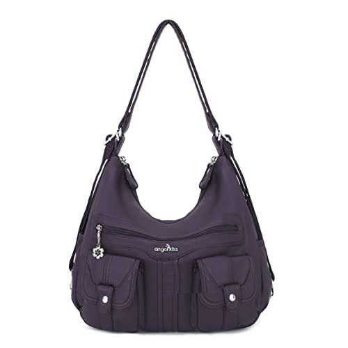 Soft Washed Leather Hobo Women Handbags Roomy Multiple Pockets Street ladies' Shoulder Bag Fashion Tote Satchel Bag