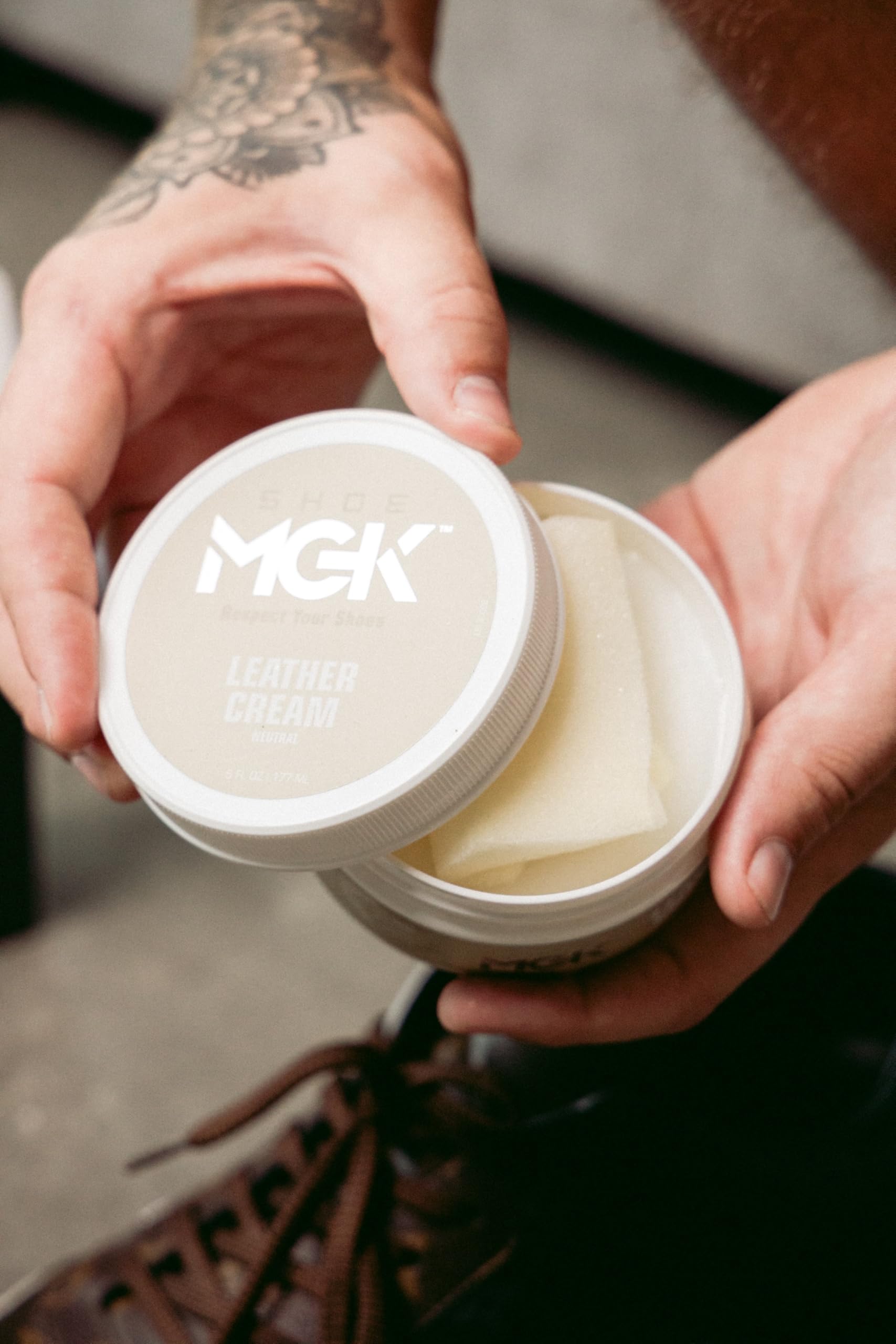Shoe MGK Neutral Leather Cream - Shoe Polish and Conditioner for Leather Footwear
