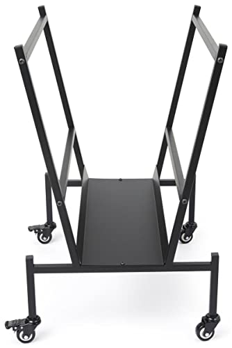 Displays2go Print Art Rack, (50) 24" x 36" Protectors, Mobile Design w/Locking Wheels - Black (ADRACK1)