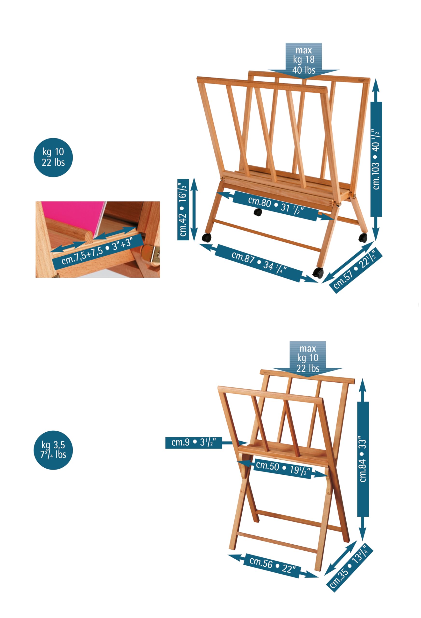 Mabef Giant Print Rack (MBM-40), Beige